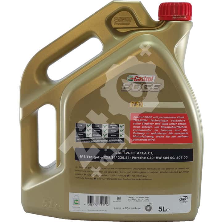 Castrol EDGE Longlife 5W30 LL German Label 5L | ZitoPlus