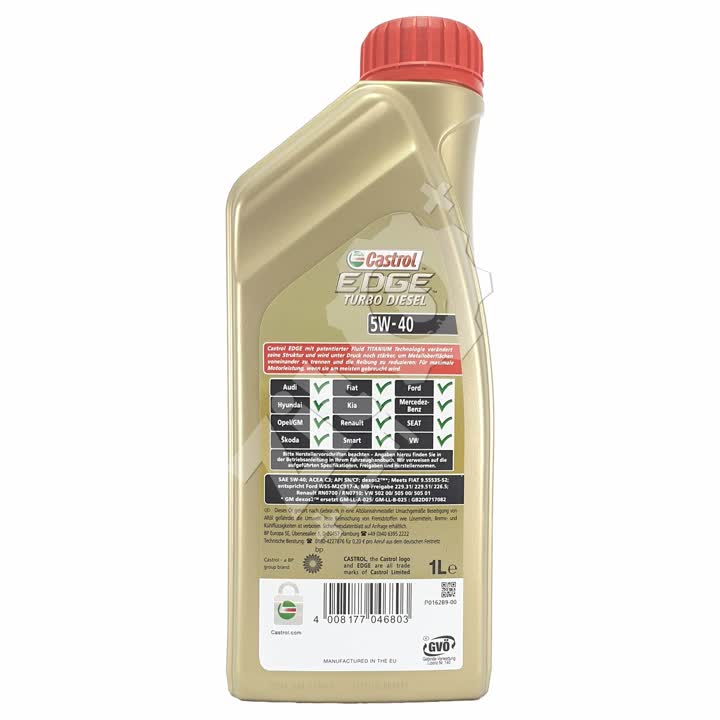 Castrol EDGE Titanium Turbo Diesel 5W40 1L (German Label) | ZitoPlus